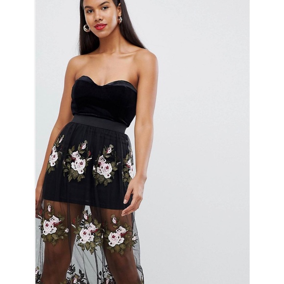 Rare London | Dresses | Rare London Lace Rose Maxi Dress | Poshmark